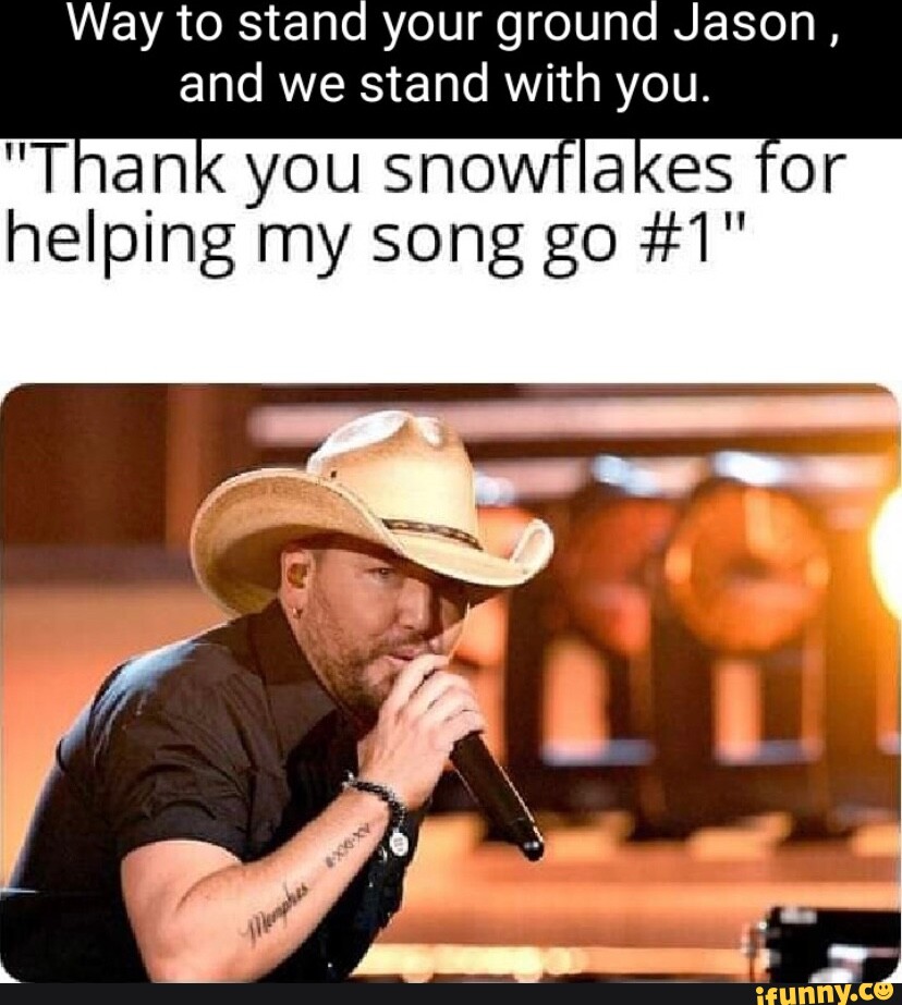 Way to stand your ground Jason, and we stand with you. "Thank you for ...