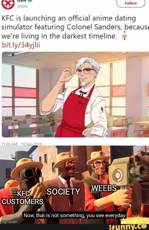 KFC is launching an official anime dating simulator featuring Colonel ...