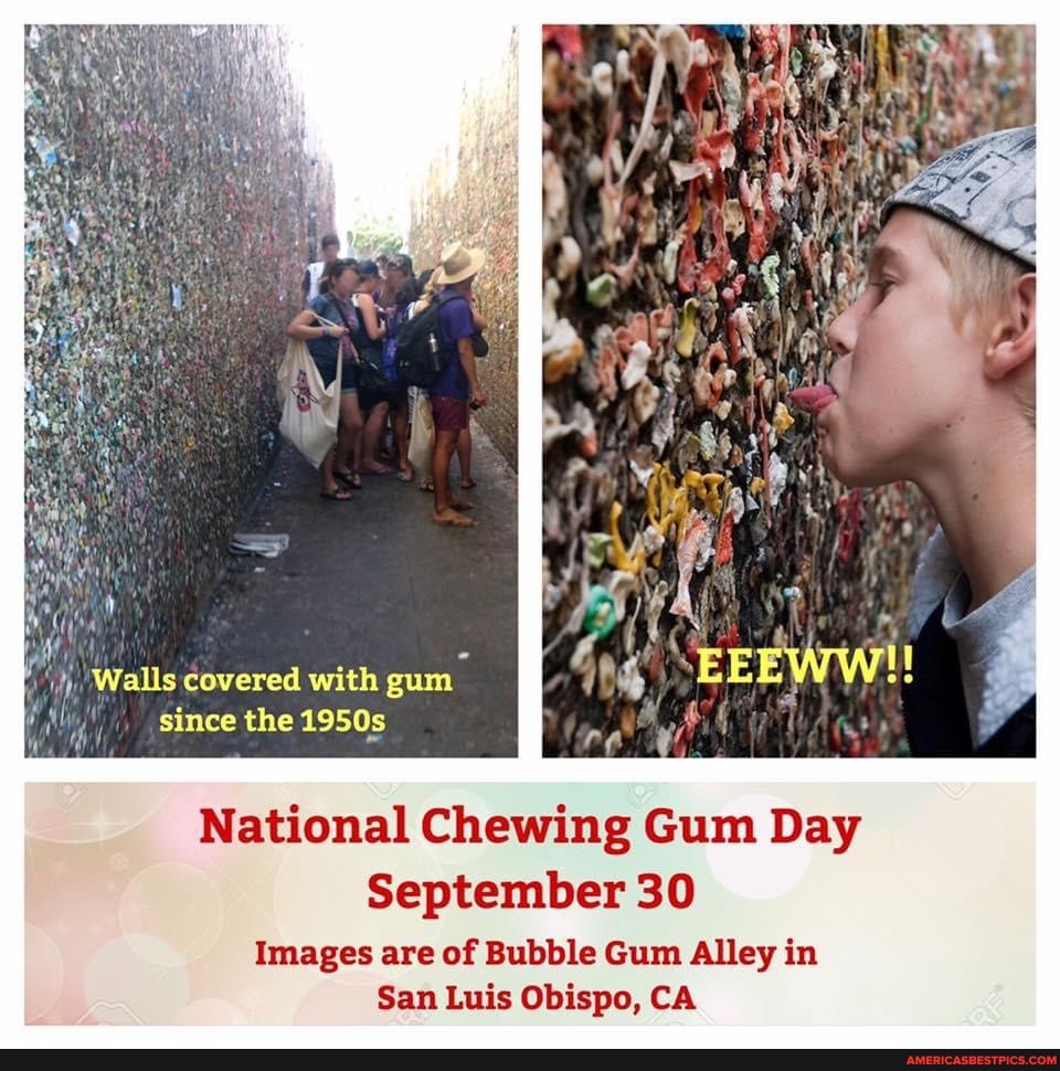 Re alls covered with the 1950s National Chewing Gum Day September 30 ...