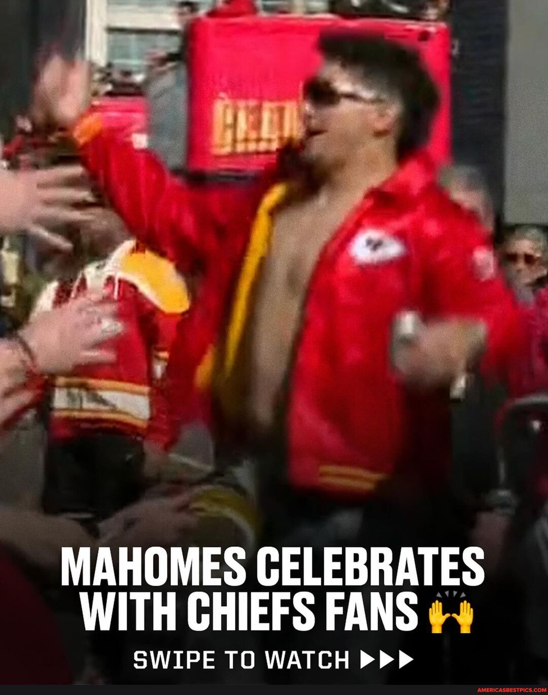 Patrick Mahomes out here living his best life 🎉 - MAHOMES CELEBRATES ...