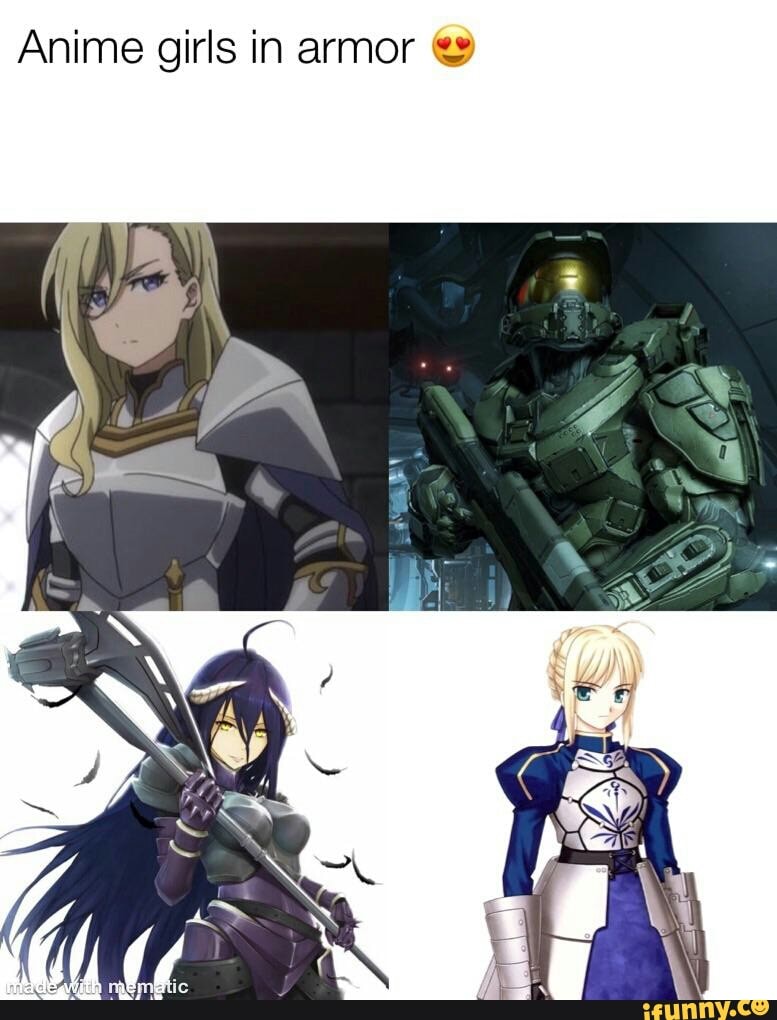 Anime girls in armor © - iFunny