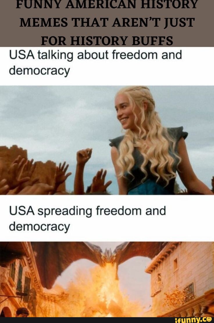 MEMES THAT AREN'T JUST IMISTORY BUIEES USA talking about freedom and ...