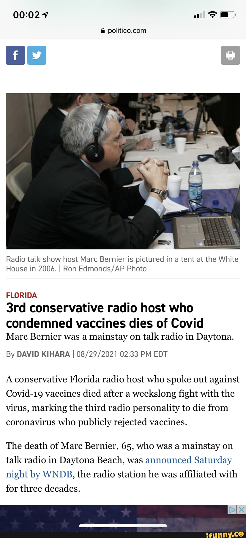 Weird hill to die on. - 7 Radio talk show host Marc Bernier is pictured ...