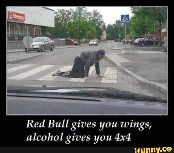 Red Bull Gives You Wings Vodka Gives You 4x4