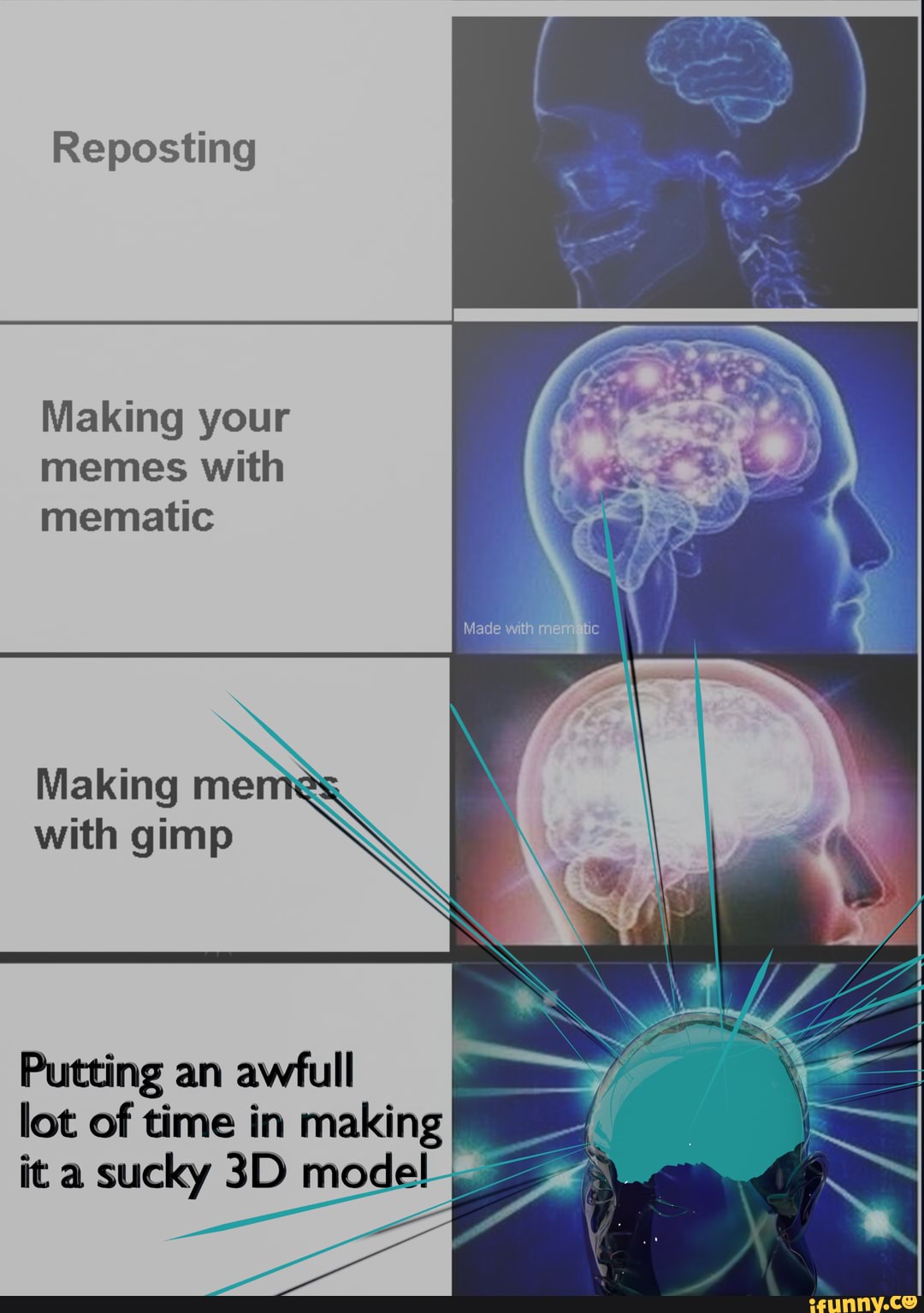 Reposting Making your memes with mematic Making memes with gimp Putting ...