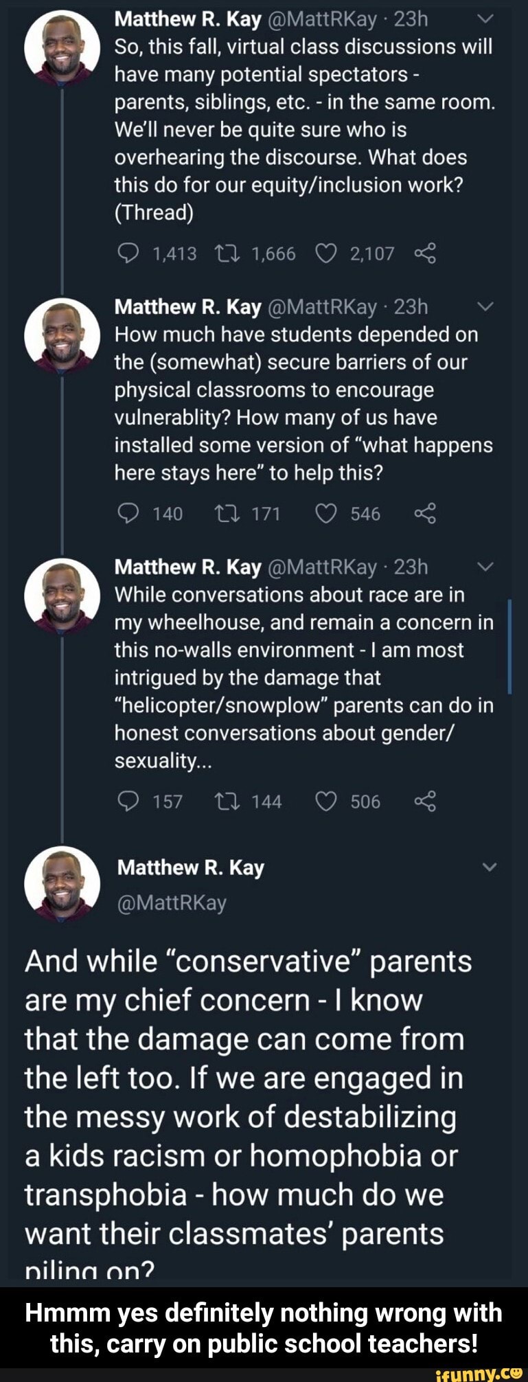 Matthew R. Kay @MattRKay So, this fall, virtual class discussions will ...