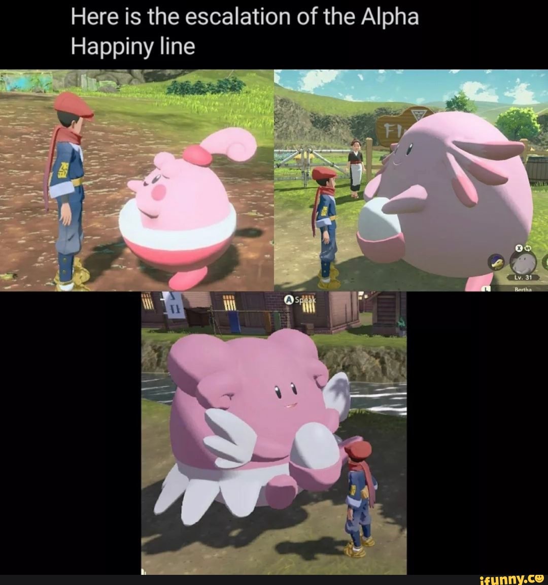 Here is the escalation of the Alpha Happiny line - iFunny