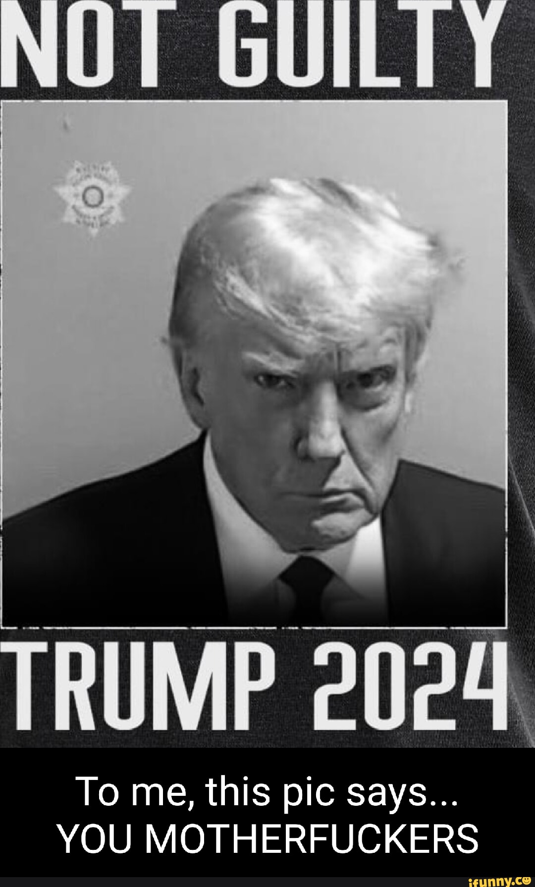 NUT GUILIT TRUMP 2024, To me, this pic says... YOU MOTHERFUCKERS - iFunny