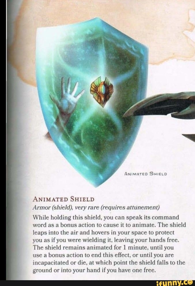 AnimaTeo SHieLo ANIMATED SHIELD Armor (shield), very rare (requires ...