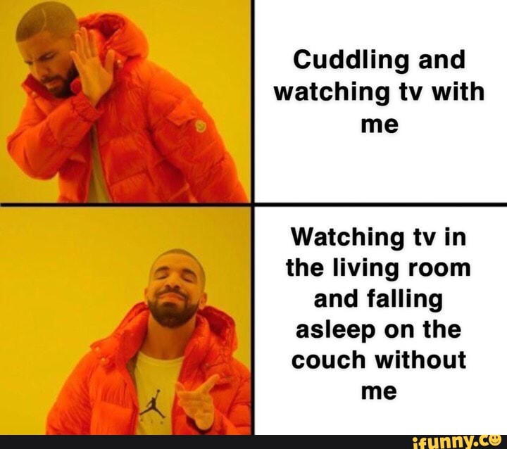 Couple Cuddling Watching Tv