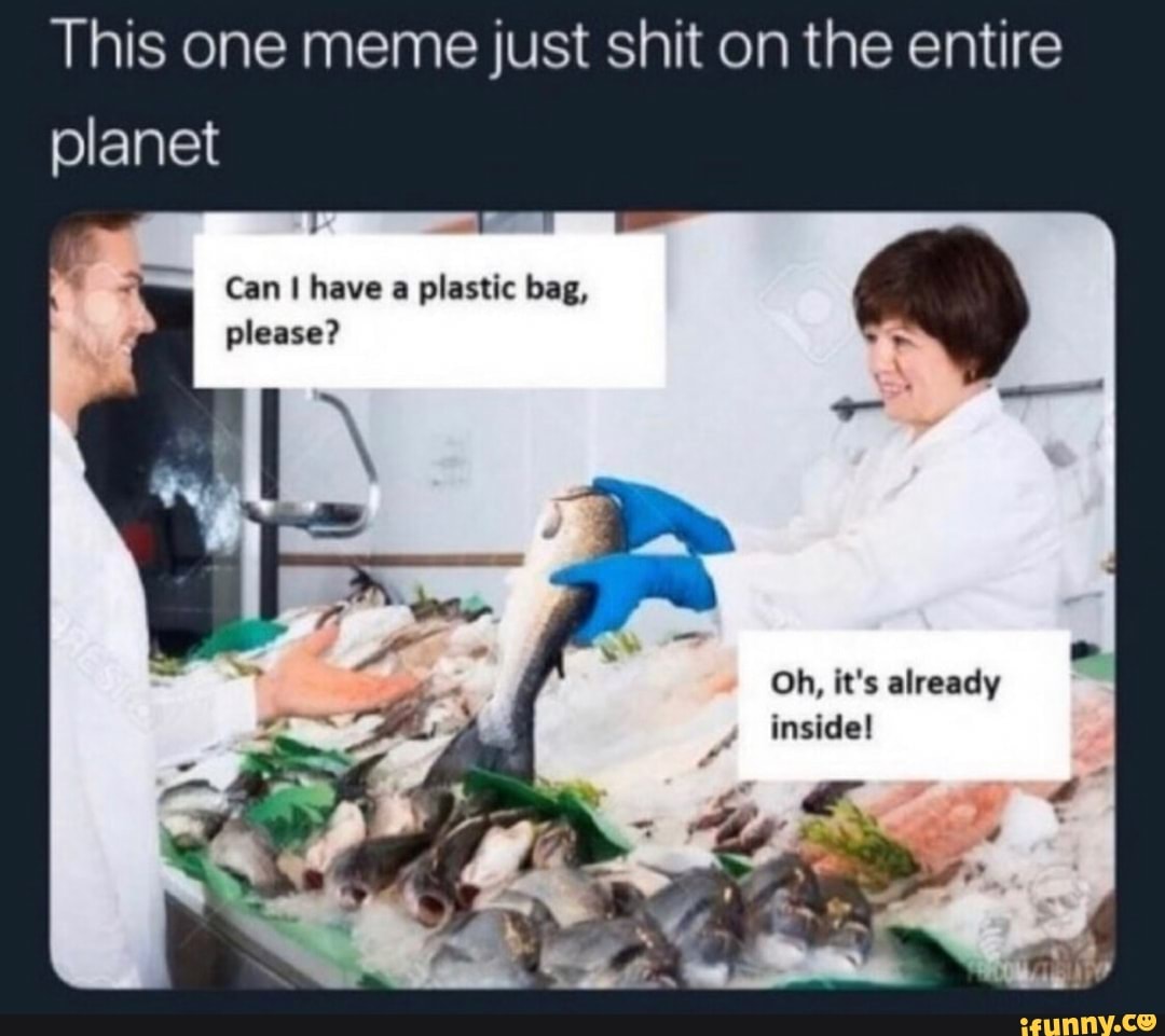 This one meme just shit on the entire Can I have a plastic bag, please ...