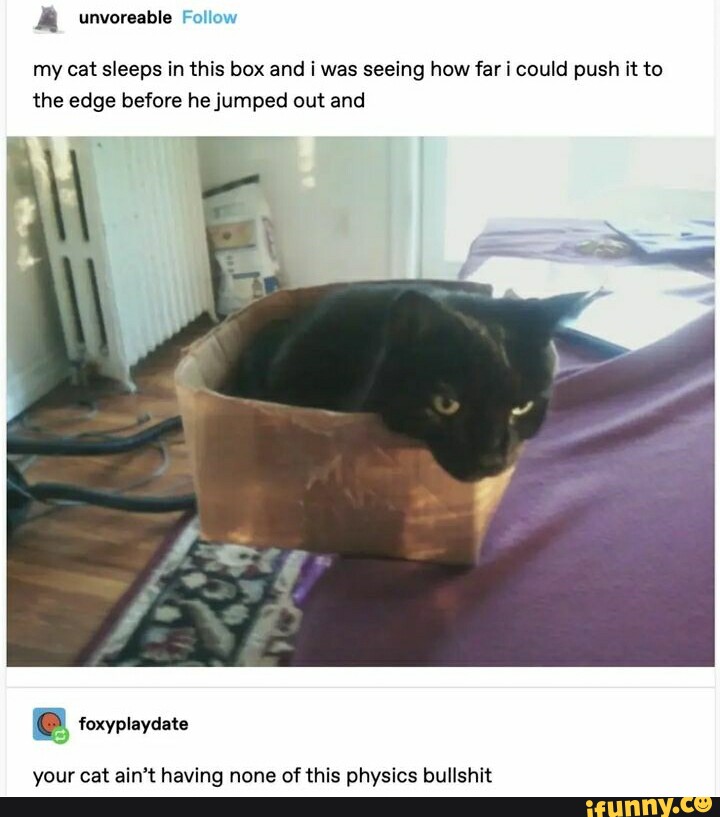 My cat sleeps in this box and i was seeing how far i could push it to ...