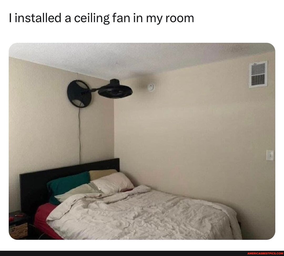 Great idea! #explore #memes #fan #funny - I installed a ceiling fan in ...