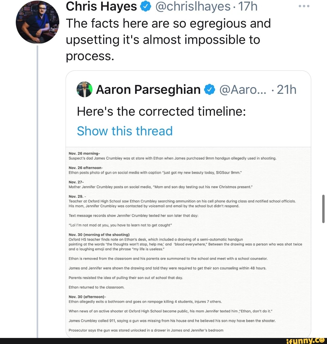 Chris Hayes @ @chrislhayes-17h The facts here are so egregious and ...
