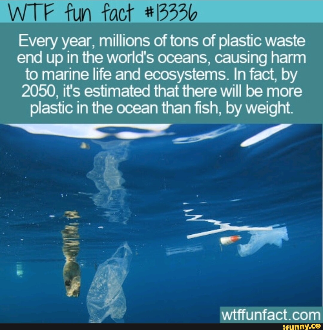 WTF fun fact Every year, millions of tons of plastic waste end up in ...