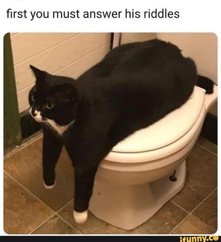 First you must answer his riddles - iFunny