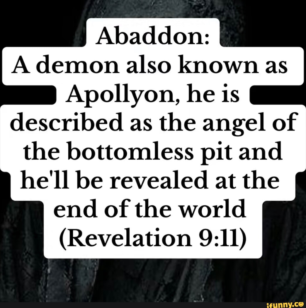 Apollyon memes. Best Collection of funny Apollyon pictures on iFunny