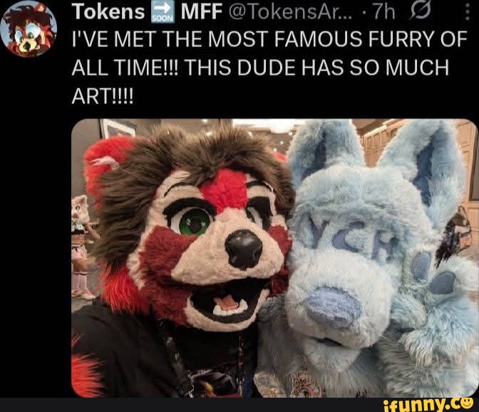Tokens MFF @TokensAr... I'VE MET THE MOST FAMOUS FURRY OF ALL TIME ...