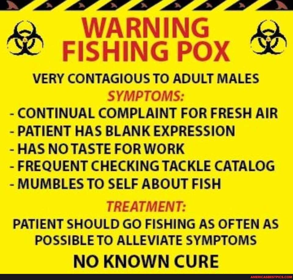 Kitchen & Dining FISHING POX WARNING Very Contagious to Adult Human ...