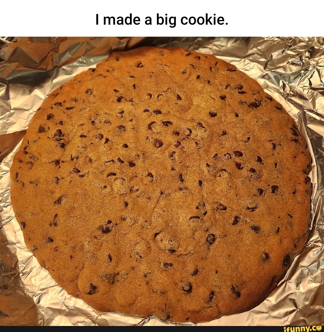 I made a big cookie. - iFunny