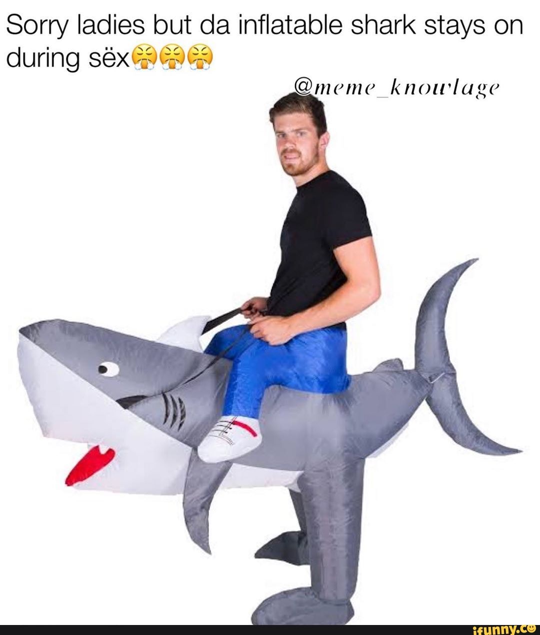 Sorry ladies but da inflatable shark stays on @meme_knowlage - iFunny