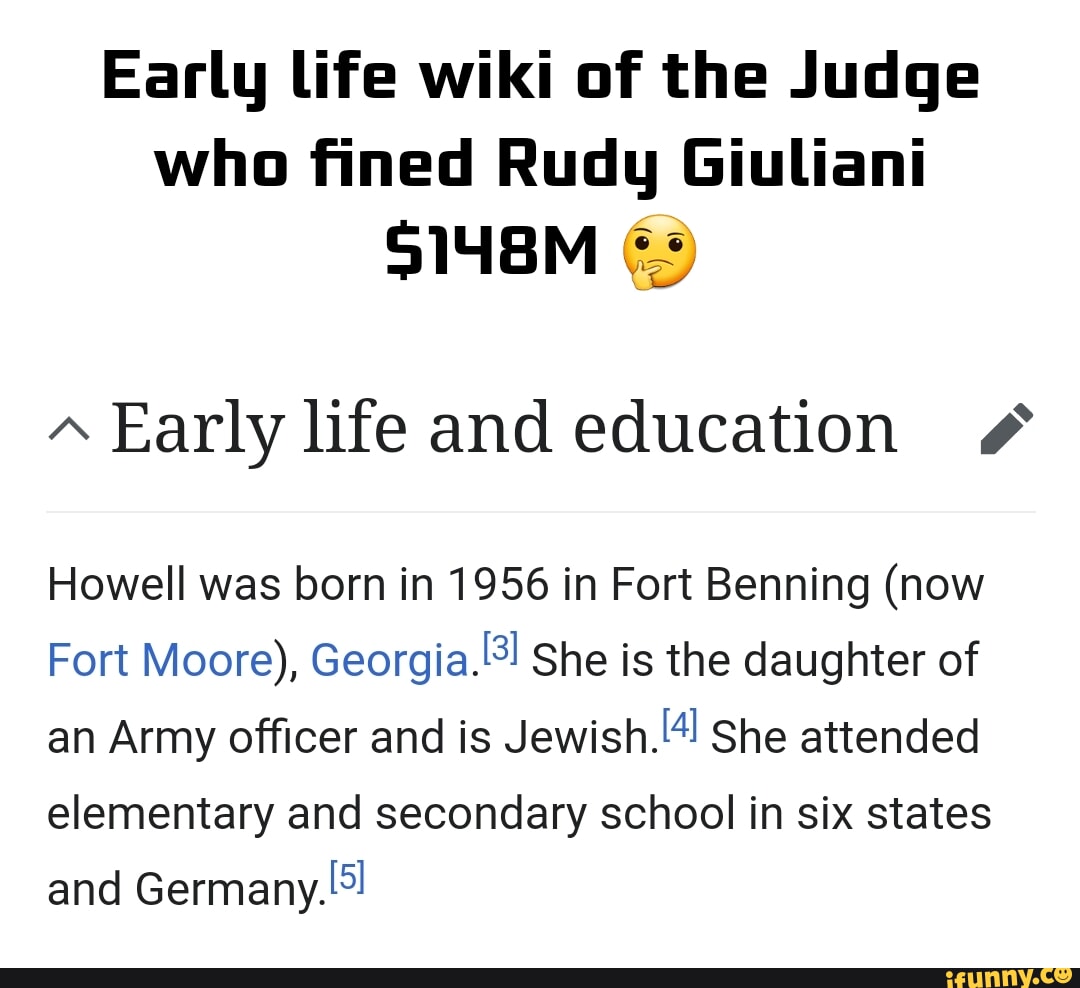 Early life wiki of the Judge who fined Rudy Giuliani S148M Early and ...