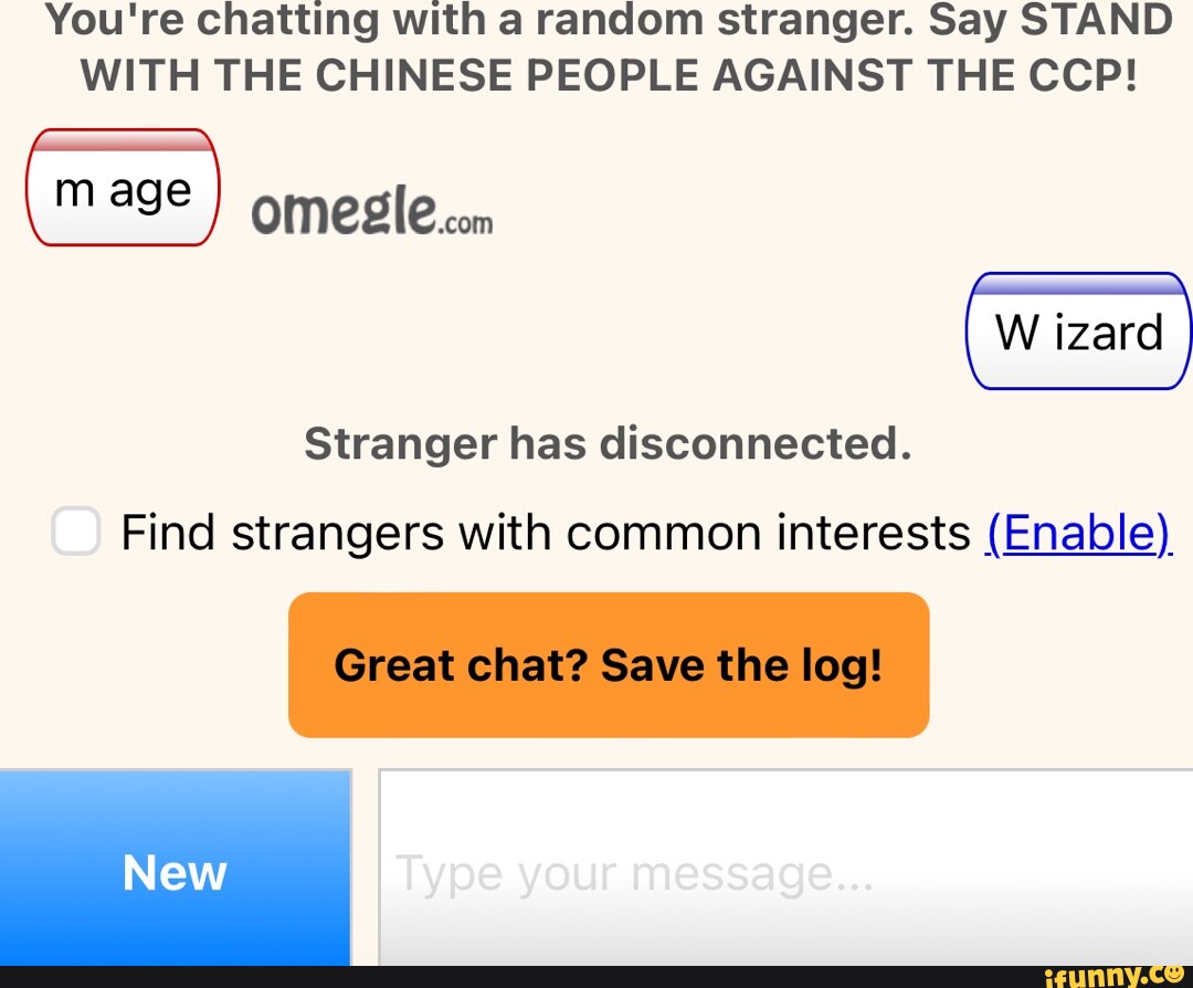 You're chatting with a random stranger. Say STAND WITH THE CHINESE ...