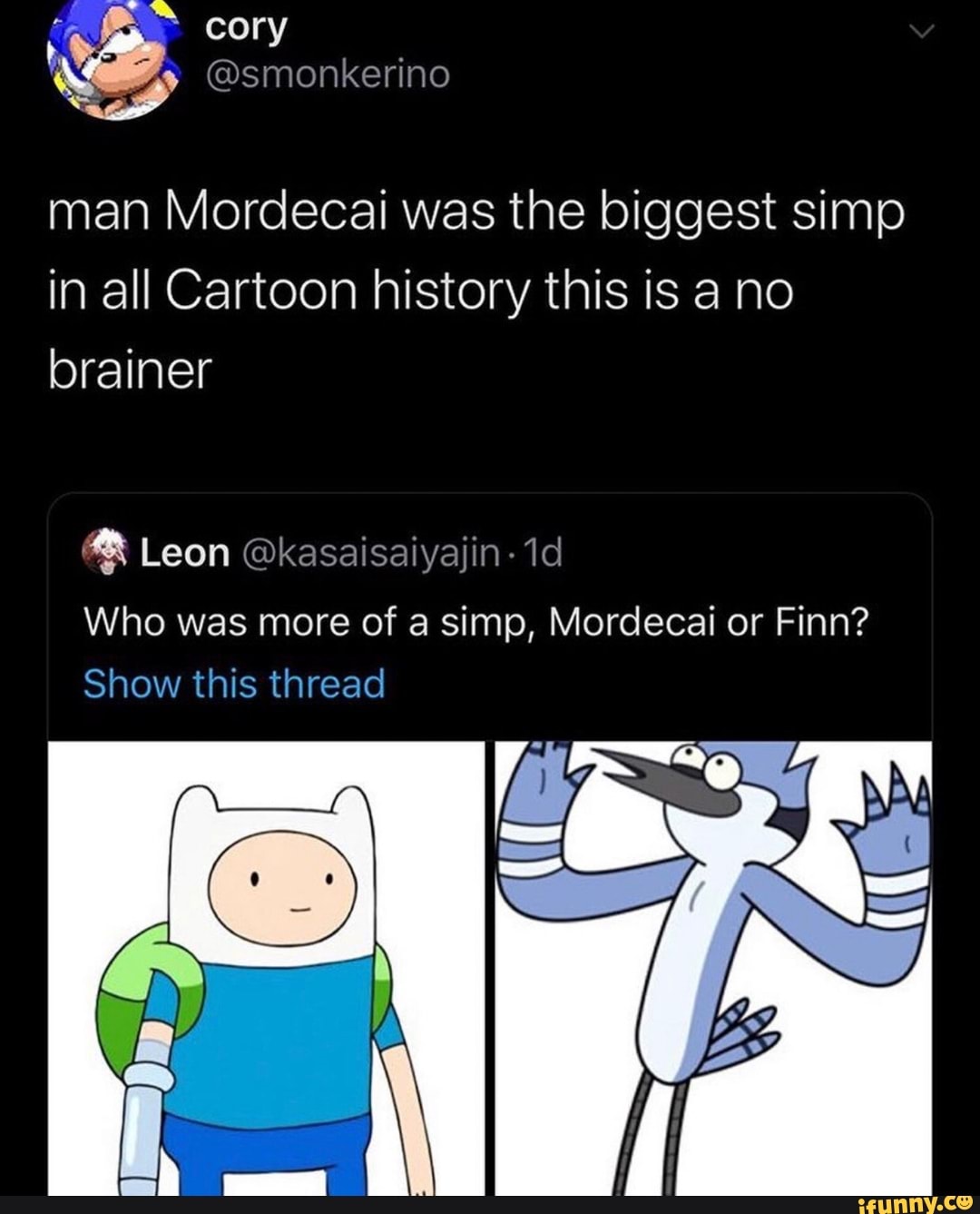 Man Mordecai was the biggest simp in all Cartoon history this is a no ...