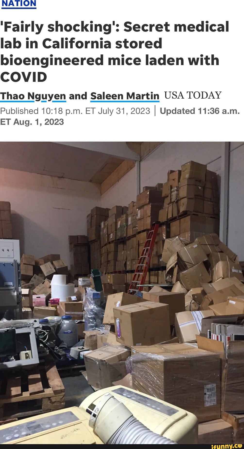 'Fairly shocking': Secret medical lab in California stored ...