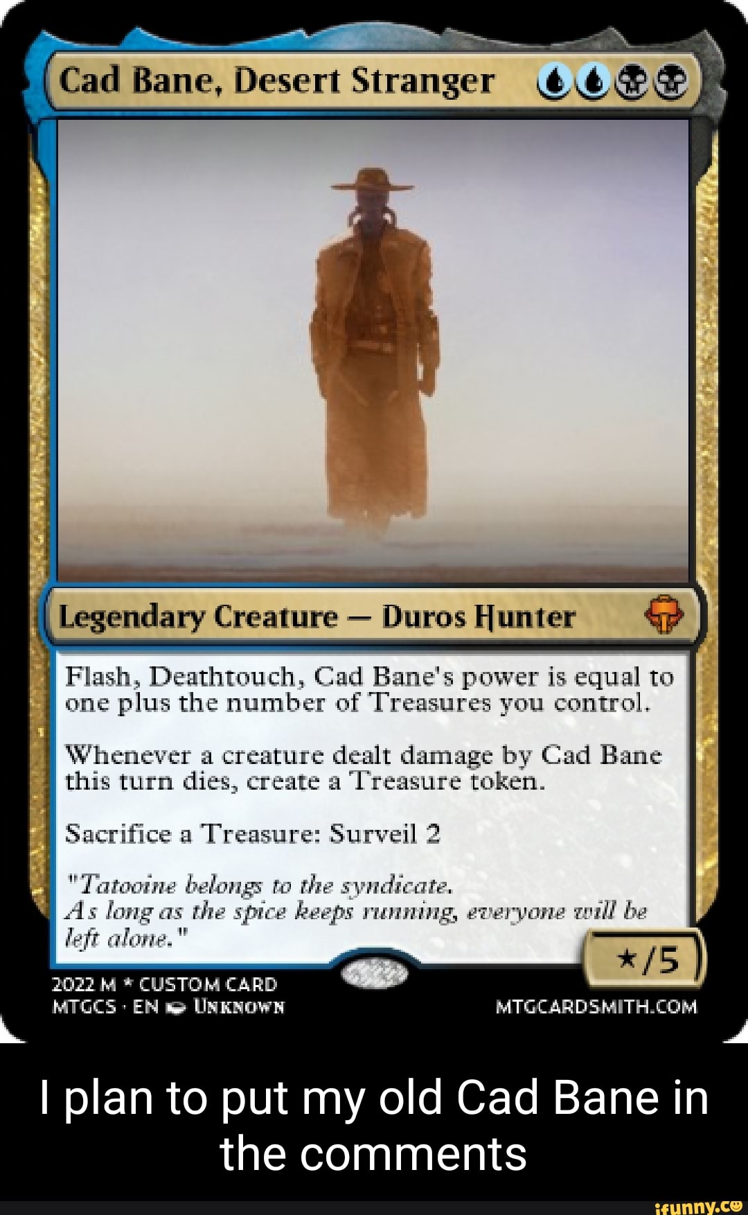 (Cad Bane, Desert Stranger Legendary Creature - Duros Hunter Flash ...