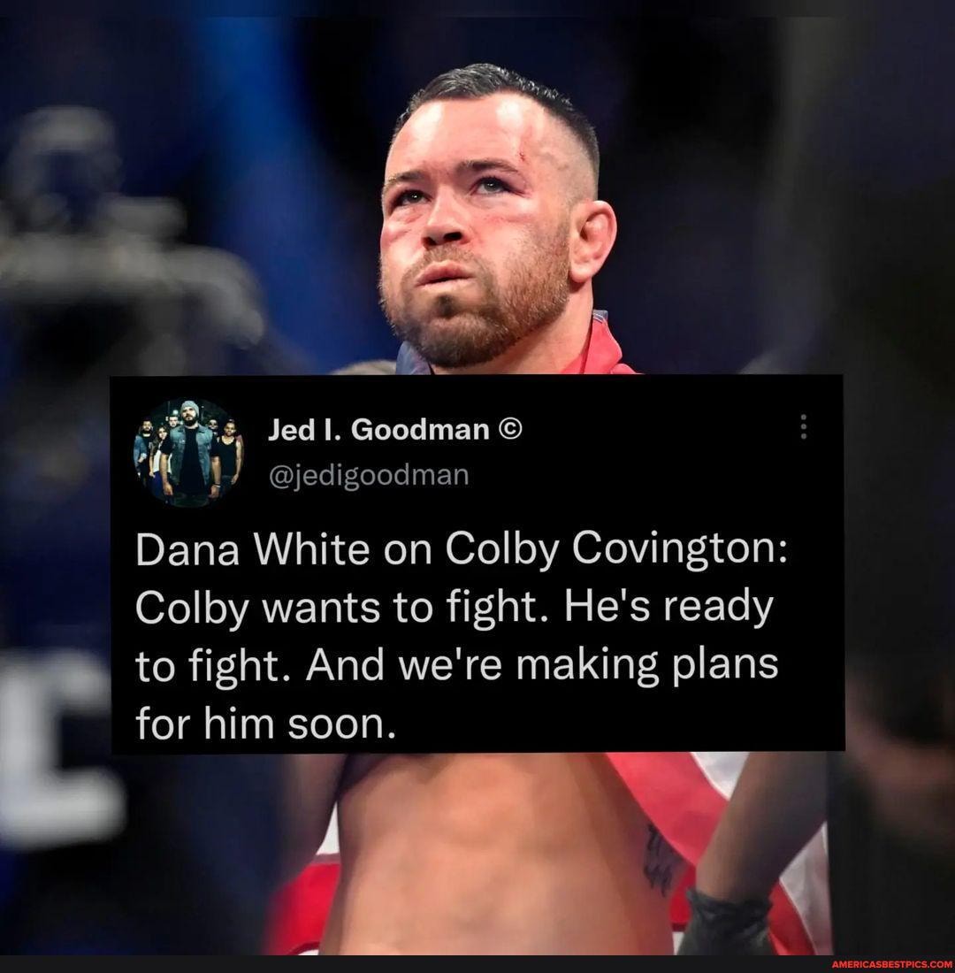 Looks like Colby is returning to action soon👀 #colbycovington # ...