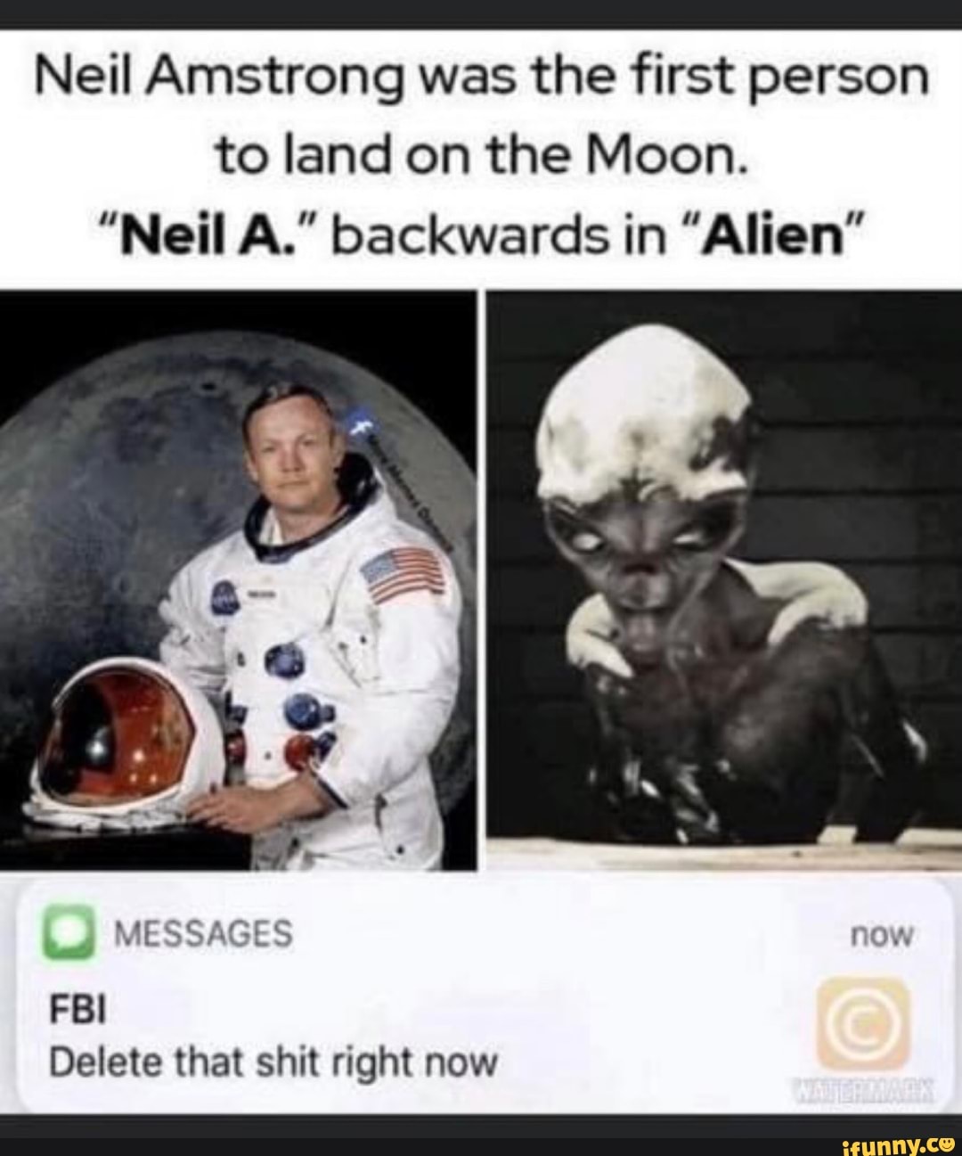 Neil Amstrong was the first person to land on the Moon. "Neil A ...