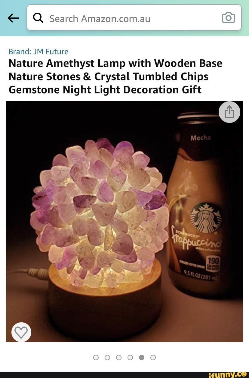 Q Search Amazon.com.au Brand: JM Future Nature Amethyst Lamp with ...
