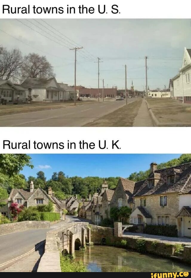 Rural towns in the U. S. Rural towns in the U. IK. - iFunny