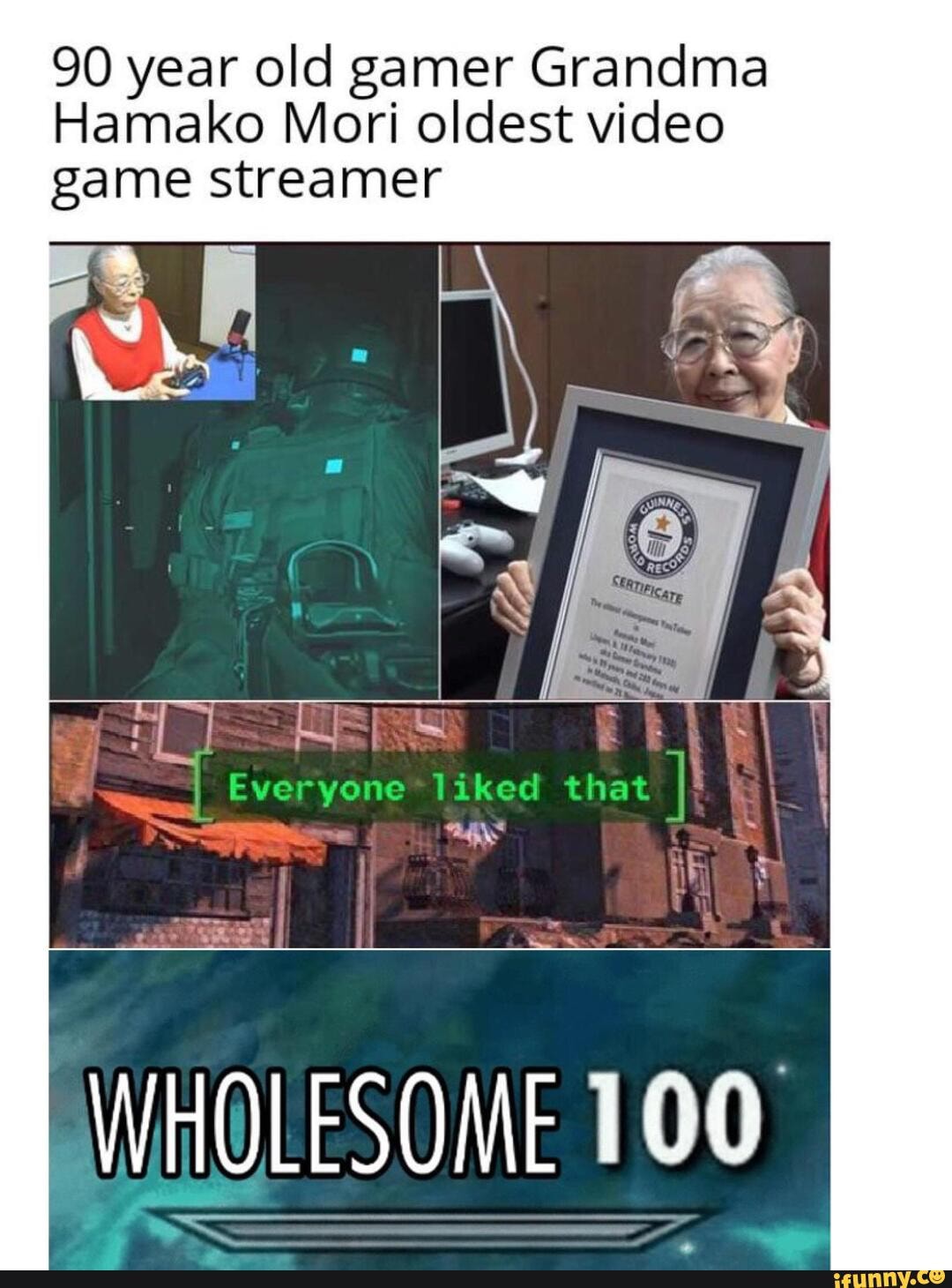90 year old gamer Grandma Hamako Mori oldest video game streamer - iFunny