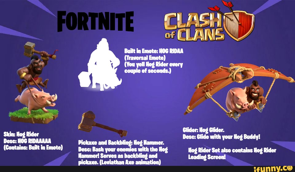 Rep Built in Emote: HOG RIDAA (Trasersal Emete) yell Hog Rider every ...