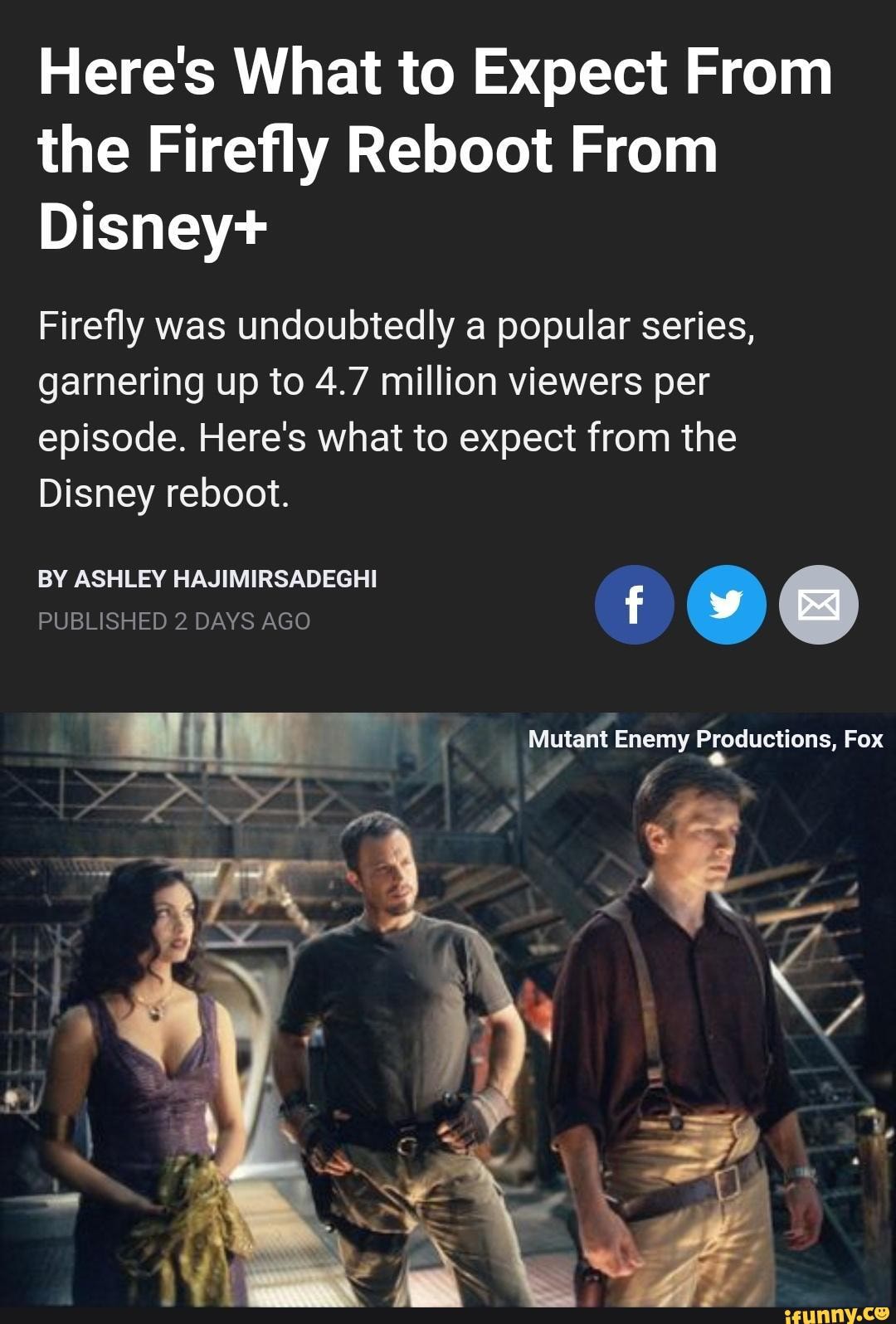 Here's What to Expect From the Firefly Reboot From Disney+ Firefly was ...