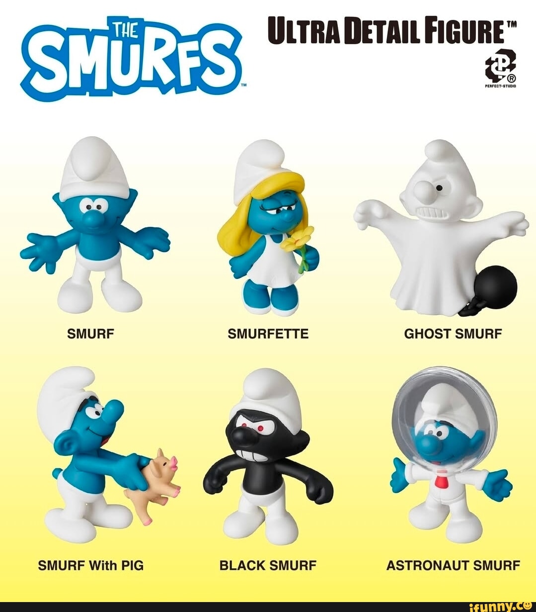 ULTRA DETAIL FIGURE" SMURFSI te FF. SMURF SMURFETTE GHOST SMURF L "6 dj ...