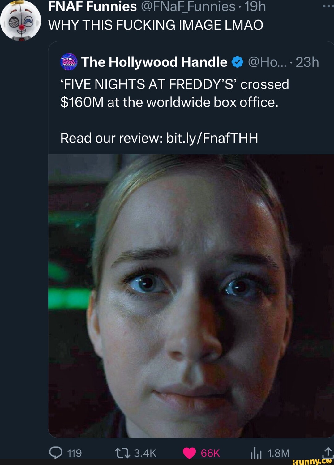 FNAF Funnies @FNaf Funnies - WHY THIS FUCKING IMAGE LMAO The Hollywood ...