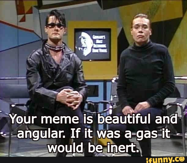 Dieter Reacts - Your meme is beautiful and: angular. If it was a gas it ...