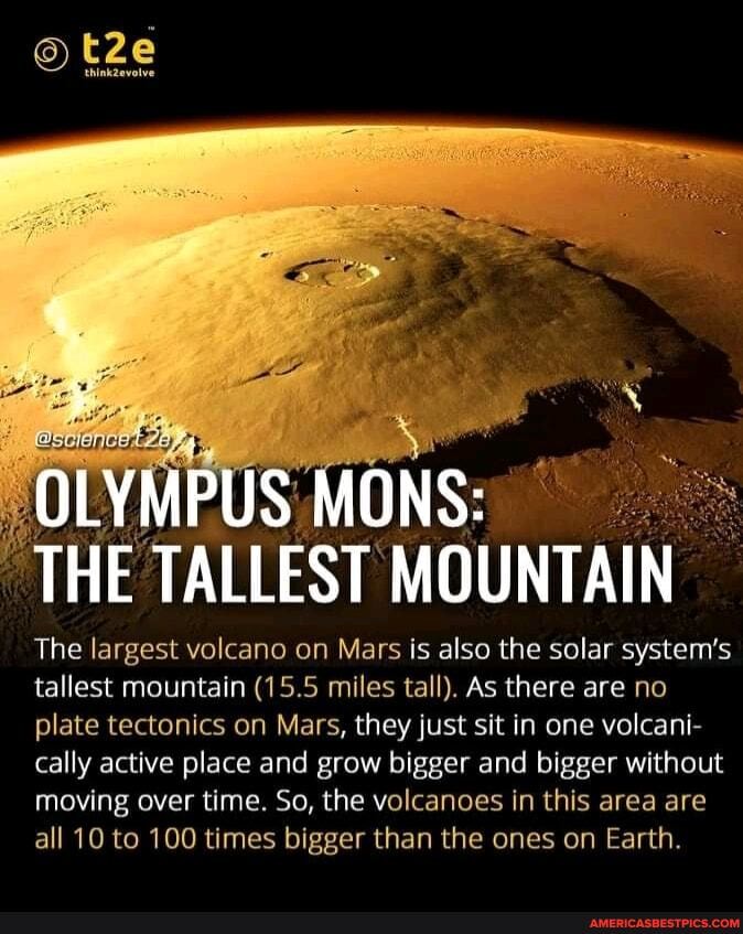 Thinkzevolve OLYMPUS MONS: THE TALLEST MOUNTAIN The largest volcano on ...