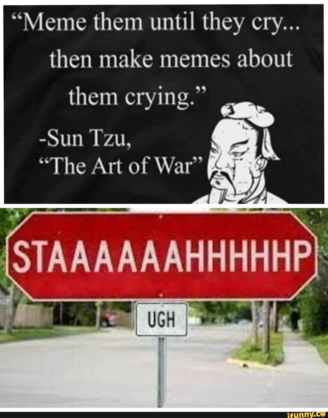 "Meme them until they cry... then make memes about them crying." hem ...