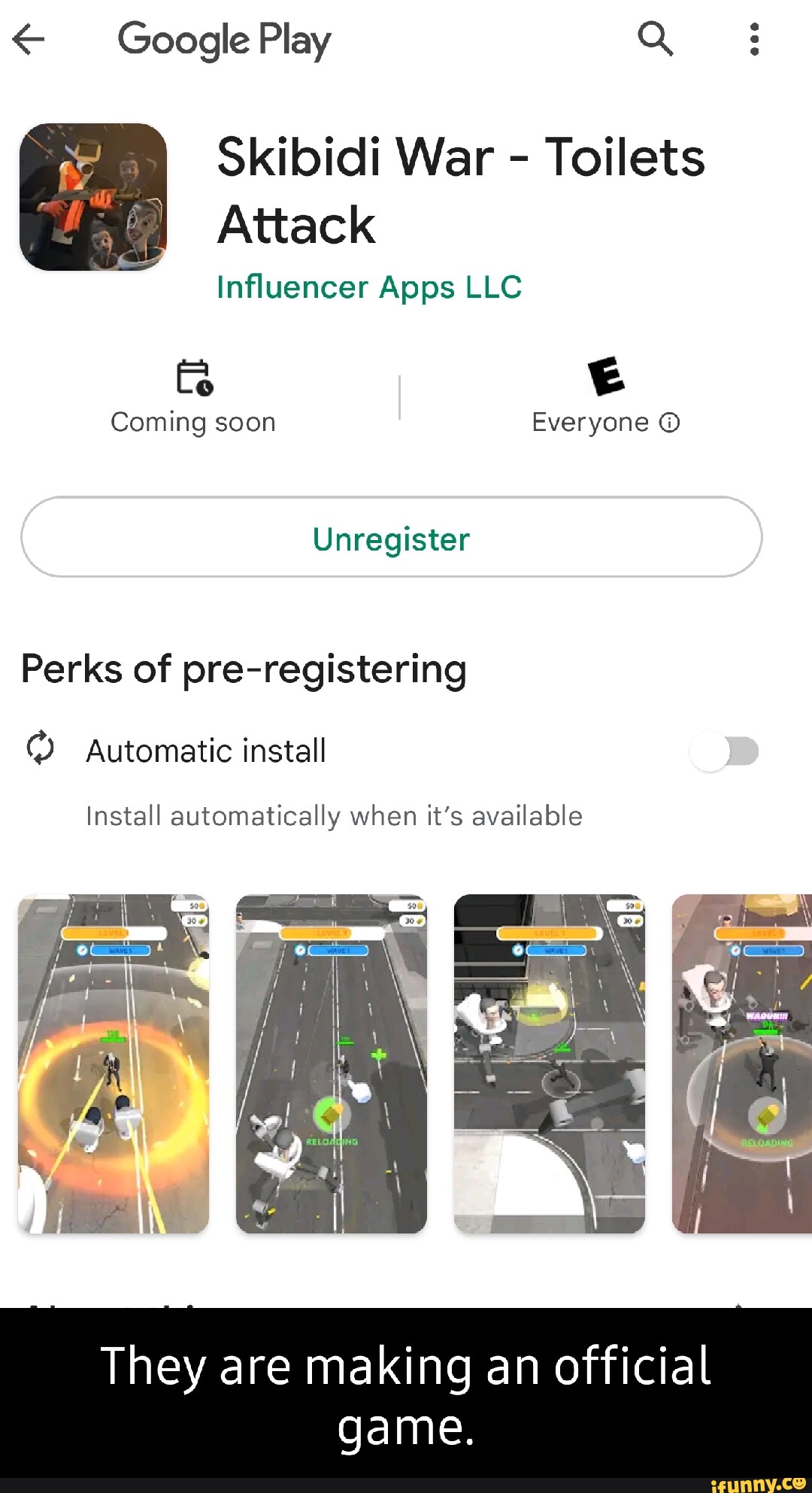 Google Play Q Skibidi War - Toilets Attack Influencer Apps LLC Ce ...