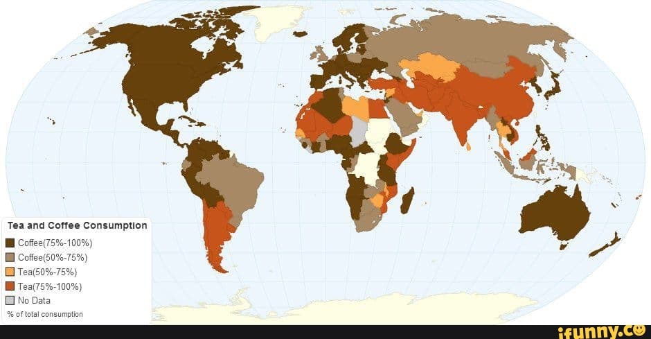 Virgin coffee vs chad tea - Tea and Coffee Consumption [No Data of ...
