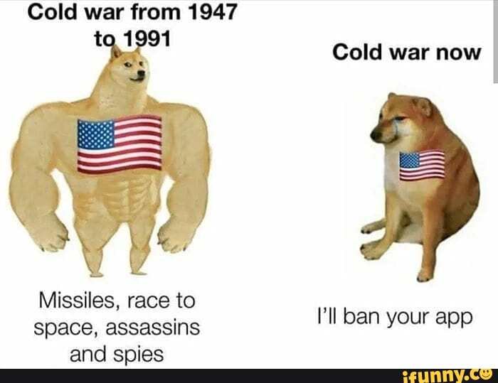 Cold war from 1947 Cold war now ) FREE) yo Missiles, race to space ...