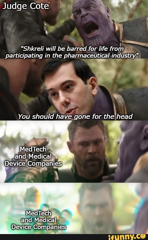 Judge Cote "Shkreli will be barred for life from participating in the ...