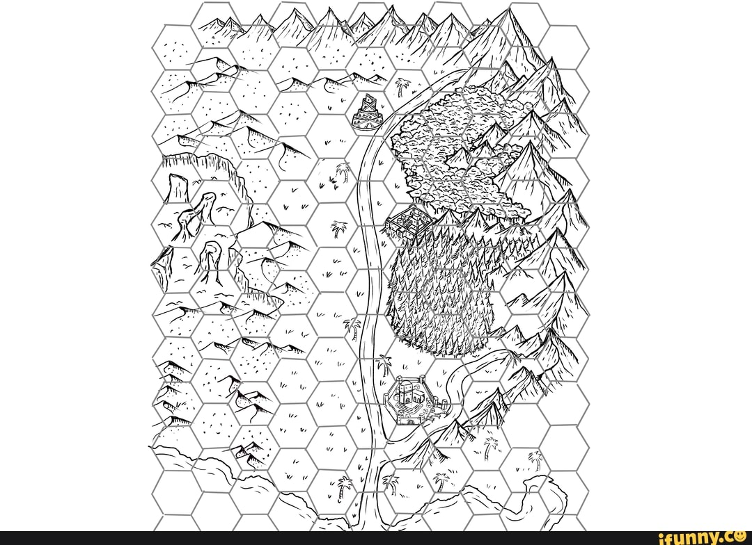 Isometric hexmap of fantastical Mesopotamia, made for the upcoming OSR ...