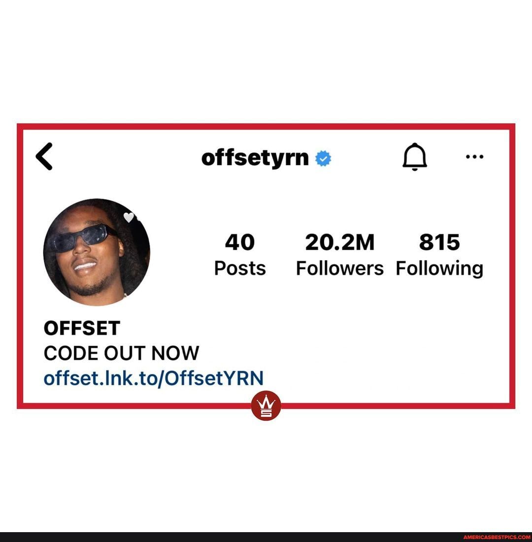 #Offset changed his instagram profile photo to a picture of #Takeoff 🙏🙌 ...