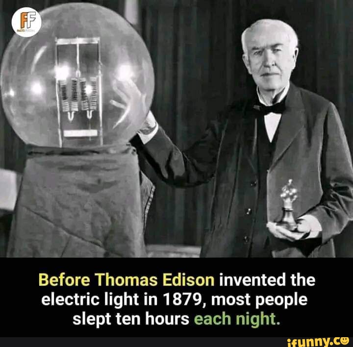 Before Thomas Edison invented the electric light in 1879, most people ...