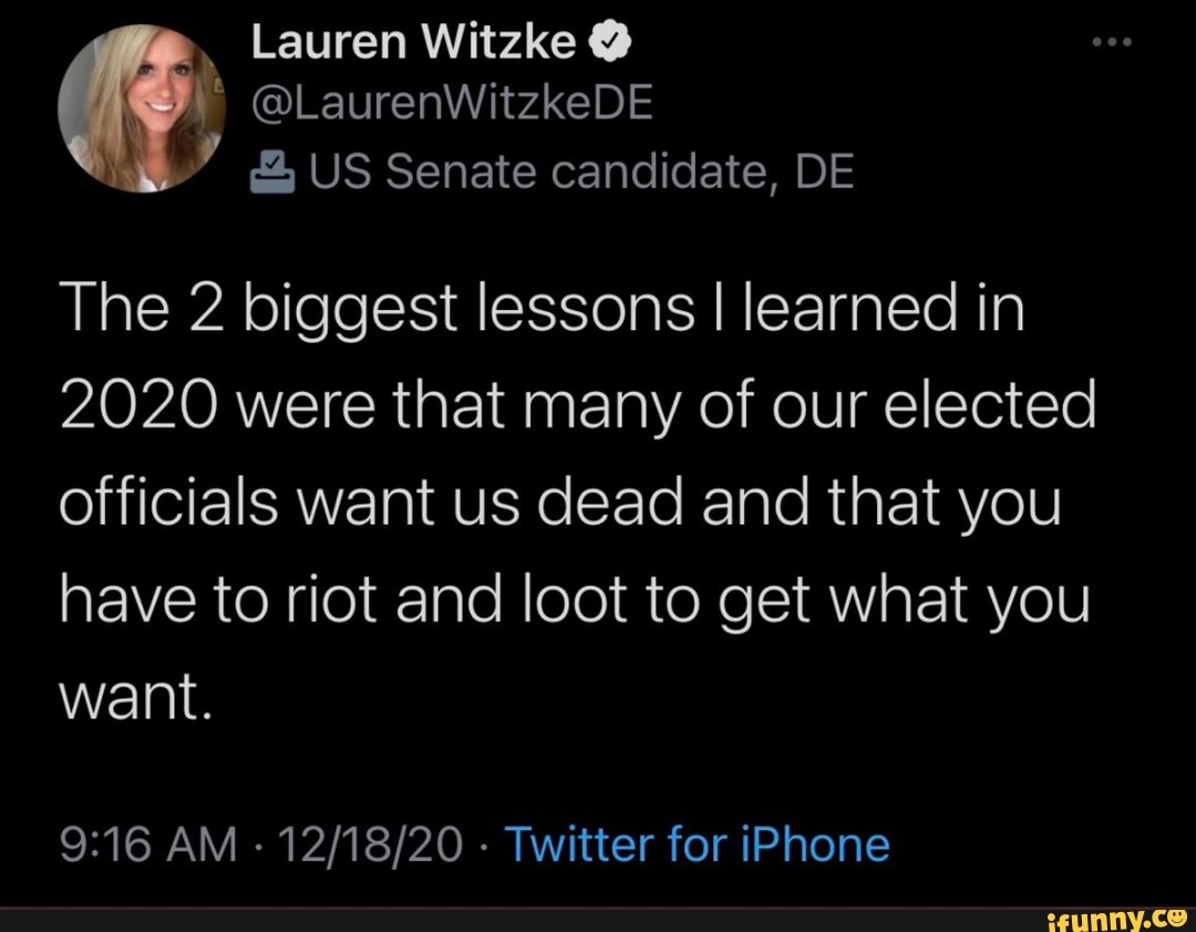 Lauren Witzke @ @LaurenWitzkeDE US Senate candidate, DE The 2 biggest ...